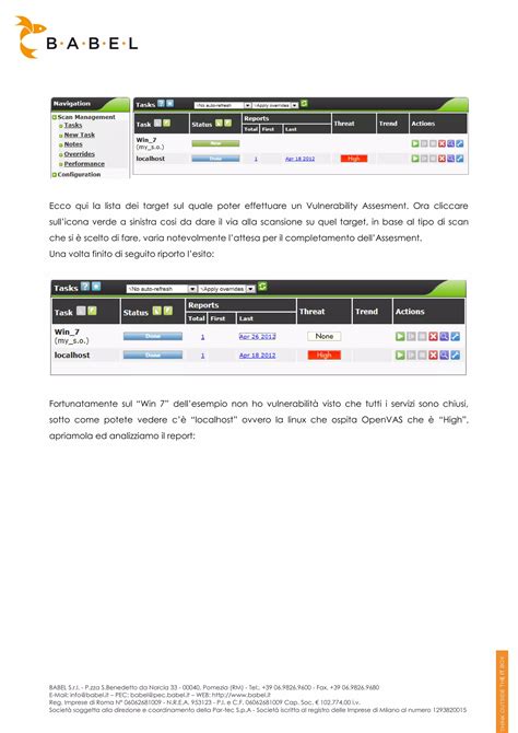 Openvas Lo Strumento Open Source Per Il Vulnerability Assessment Pdf