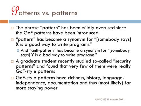 Ppt Cse 331 Software Design And Implementation Design Patterns I Powerpoint Presentation Id