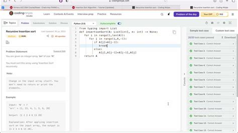 Insertion Sort Striver A Z Series Dsa Youtube