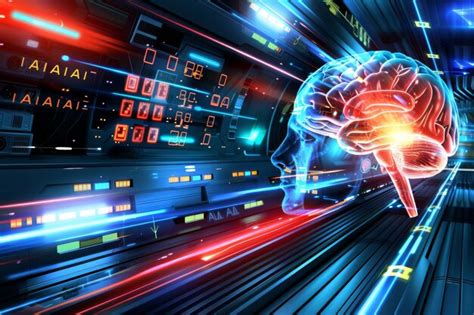 Neural Network Visualization With Ai Brain Concept Digital Intelligence