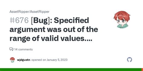 Bug Specified Argument Was Out Of The Range Of Valid Values Parameter Index Issue