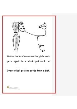 Worksheets For Digraph Ck By L And B Wordworks Tpt