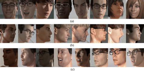 Samples Of Cg Rendered Training Data For Face Orientation Download
