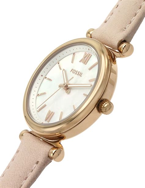Fossil Carlie Nude Leather Watch Fossil M S