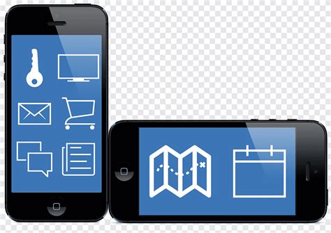 스마트 폰 피처 폰 휴대폰 액세서리 로고 스마트 폰 푸른 간단한 기계 장치 Png Pngegg