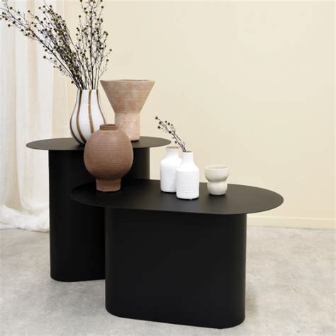 Coffee And Side Table Stadia I Minimalist Homemade Design I Black