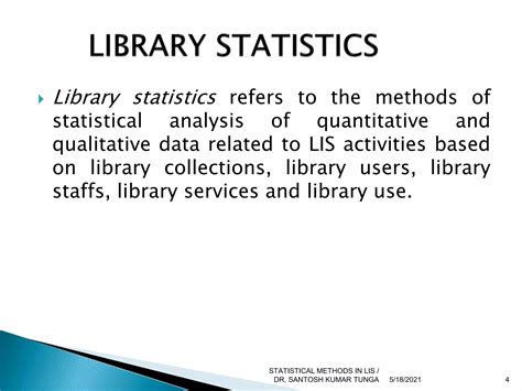 statistical methods in library and information science a fundamental