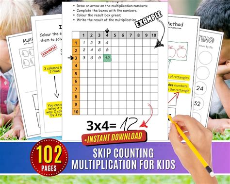 skip counting multiplication table facts worksheets practice times