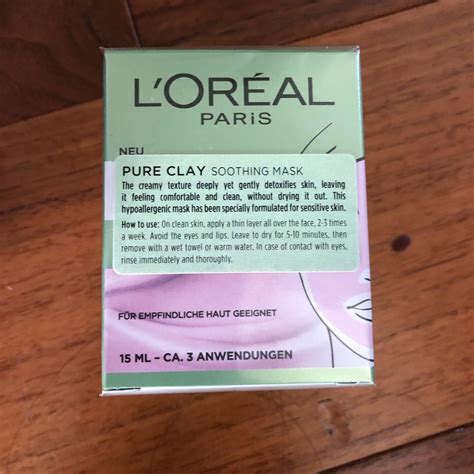 Brand New Clay LorÉal Face Mask 15ml Detoxifies Depop
