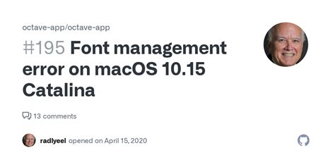 Font Management Error On MacOS Catalina Issue Octave App Octave App GitHub