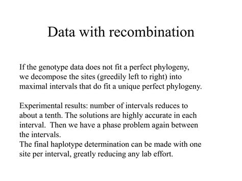 Ppt Combinatorial Approaches To Haplotype Inference Powerpoint