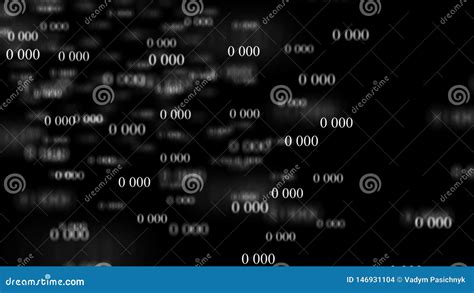 Flow Of Zeros Digital Background Matrix 3d Rendering Binary Code