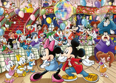 Wasgij Disney Original Mickeys Party 1000 Piece Jigsaw Puzzle All