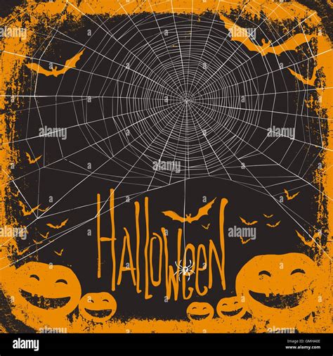 Halloween Themed Background With Spider Web Stock Vector Image And Art