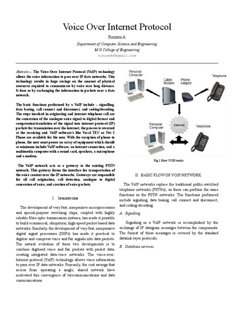 Voice Over Internet Protocol Voice Over Ip Computer Network Free 30 Day Trial Scribd