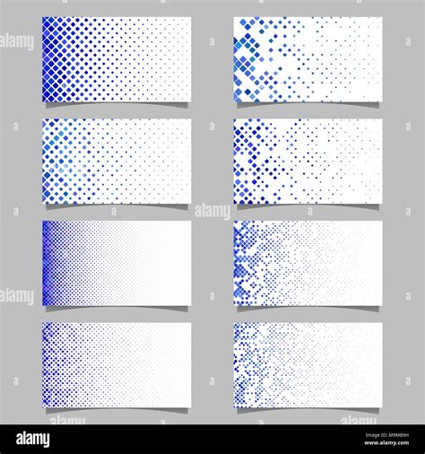 Geometrical Rounded Square Mosaic Pattern Card Background Template Set Stock Vector Image And Art