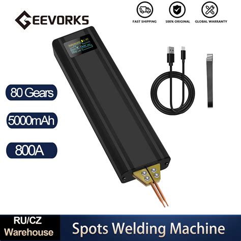 80 기어의 전력 조절 스팟 용접 공작 기계 키트 용접기 휴대용 스폿 미니 용접기 핸드 헬드 제어 보드 디지털 디스플레이 용접 장비 리튬 배터리 용접용스폿용접기