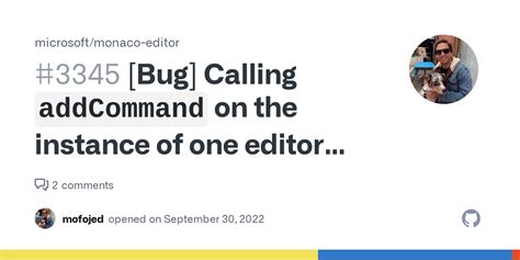 Bug Calling `addcommand` On The Instance Of One Editor Adds The Command To All Instances
