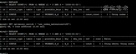 Mysql 执行计划中extrausing Whereusing Indexusing Index Conditionusing