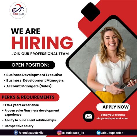 Hello Connections Cloud Space Llc Is Hiring For Business Development