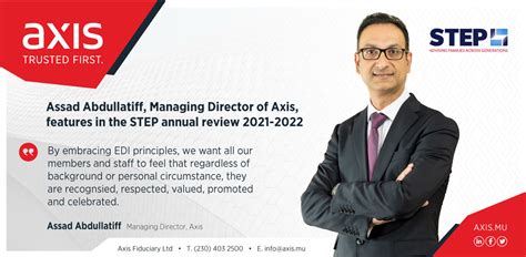 Mr Assad Abdullatiff Managing Director Of Axis Features In The Step