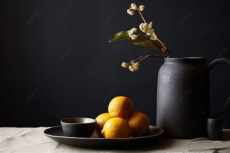 흰색 꽃이 있는 검은색 꽃병 공간 모던 백그라운드 배경 일러스트 및 사진 무료 다운로드 Pngtree