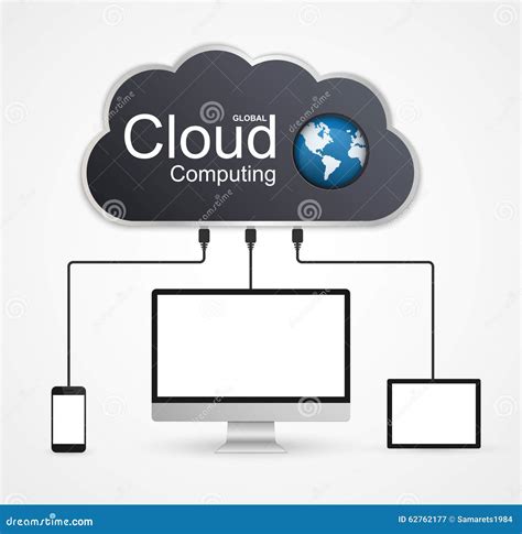 Cloud Computing Concept Design Stock Vector Illustration Of Client Data 62762177