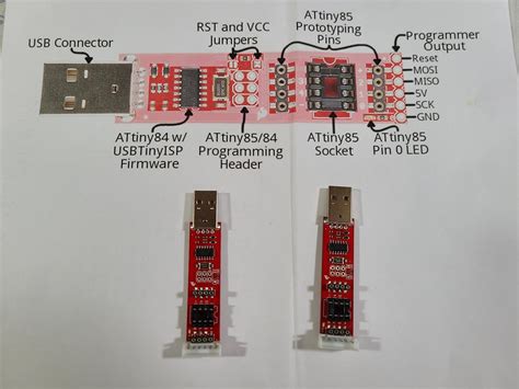 Attiny85, Attiny84 and Atmega328 Programming Boards for Use With SparkFun AVR Programmer. : 6 ...