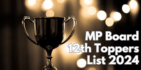 Mp Board Topper List 2024 Class 12 District Wise Released