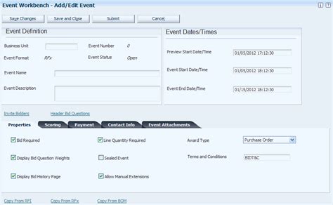 Creating An Event