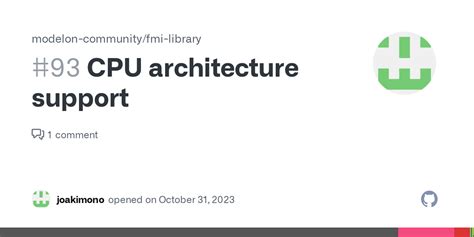 Cpu Architecture Support Issue Modelon Community Fmi Library Github
