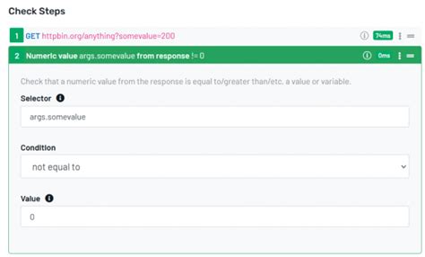 Numeric Conditions Validation Step For Api Checker