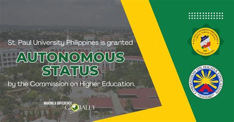 SPUP IS GRANTED AUTONOMOUS STATUS BY CHED St Paul University Philippines