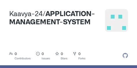 Github Kaavya 24 Application Management System