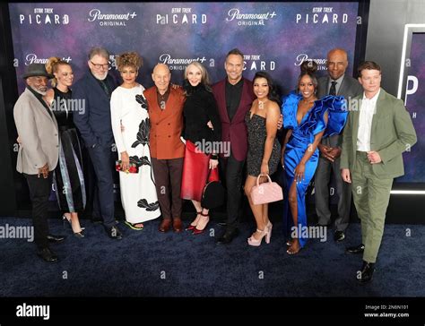 Los Angeles Usa 09th Feb 2023 L R Star Trek Picard Cast Levar