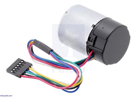 12v Motor With 64 Cpr Encoder For 37d Mm Metal Gearmotors No Gearbox Helical Pinion Opencircuit