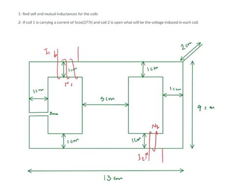 solved 1 find self and mutual inductances for the coils 2
