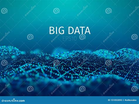 Big Data Abstract Vector Background Data Mesh Stock Vector Illustration Of Connection