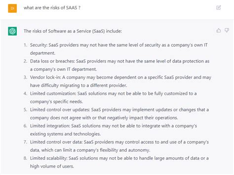 Chatgpt About The Risks Of Saas Solutions Coteng