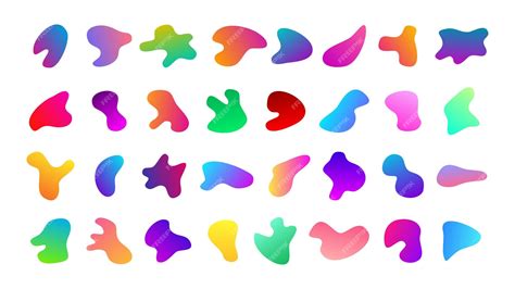 Premium Vector Gradient Liquid Blob Shapes