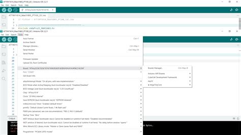how to recover a hex file with ide 2 2 with megatinycore ide 2 x