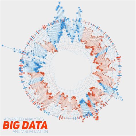 free vector big data circular visualization