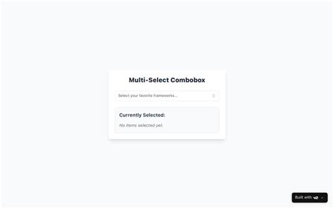 V0 Multi Select Combobox V0 By Vercel
