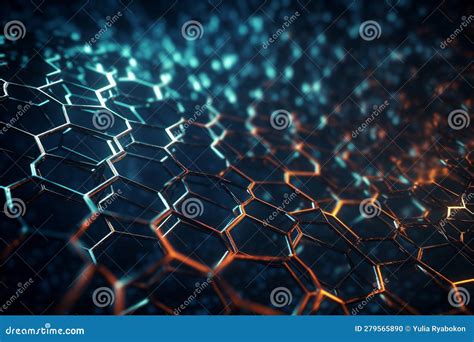 Hexagonal Grid Generate Ai Stock Illustration Illustration Of Future