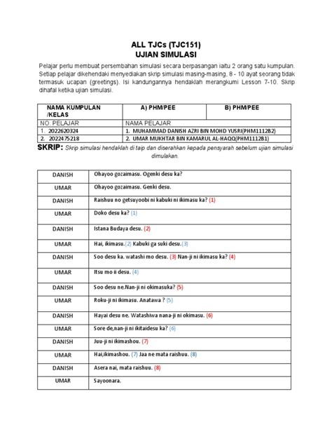 simulation script danish and umar tjc151 pdf