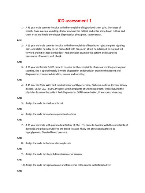 Icd Assessment 1 Pdf