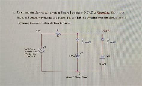Solved 1 Draw And Simulate Circuit Given In Figure 1 On