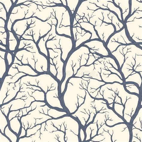 Intricate Monochrome Tree Branch Pattern Design For Nature Inspired Backgrounds Stock Photo
