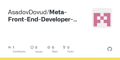 Github Asadovdovud Meta Front End Developer Professional Certificate