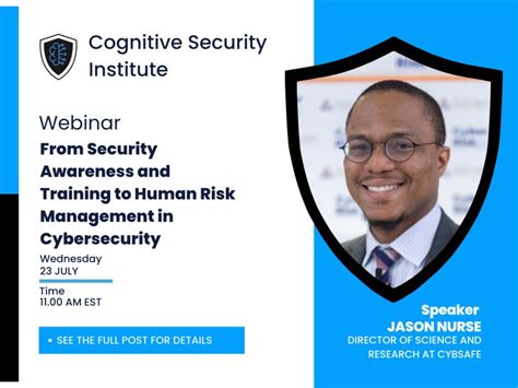 Csi Talk From Sat To Hrm In Cybersecurity With Dr Jason Nurse